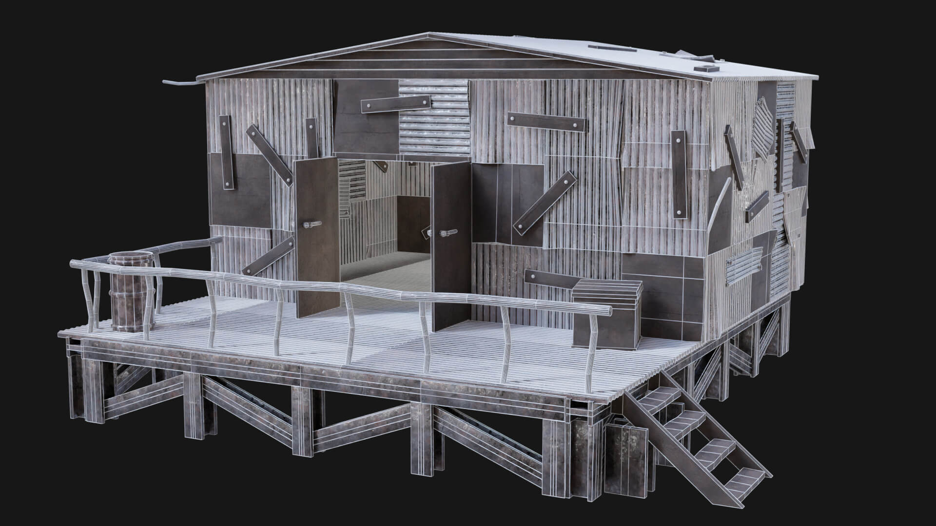 Post Apo Improvised House Shelter Collection - 3D Model by Enterables