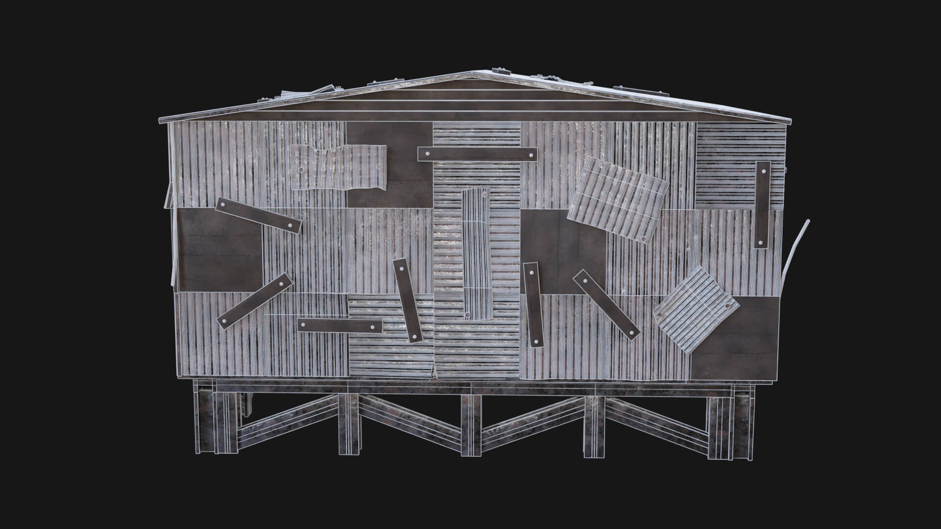 Post Apo Improvised House Shelter Collection - 3D Model by Enterables