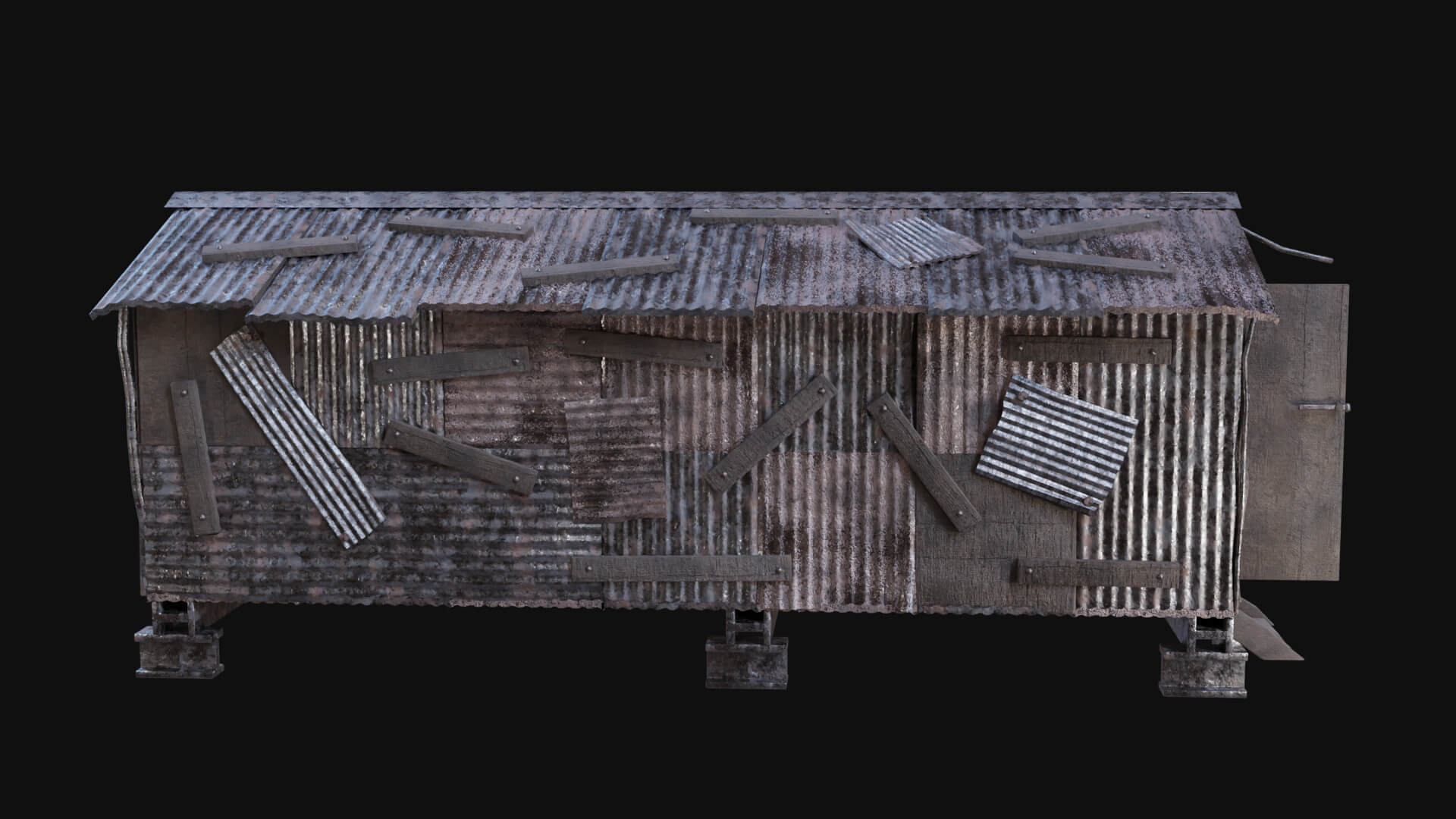 Post Apo Improvised House Shelter Collection - 3D Model by Enterables