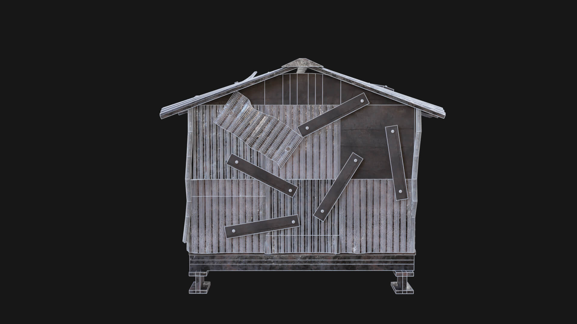 Post Apo Improvised House Shelter Collection - 3D Model by Enterables