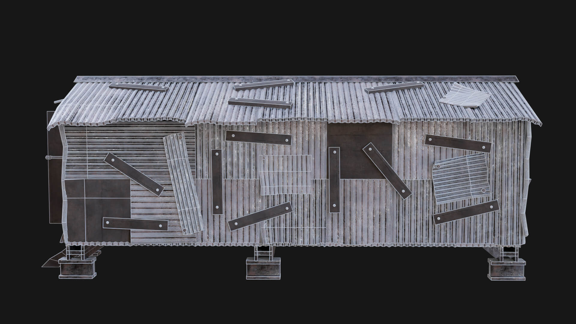 Post Apo Improvised House Shelter Collection - 3D Model by Enterables