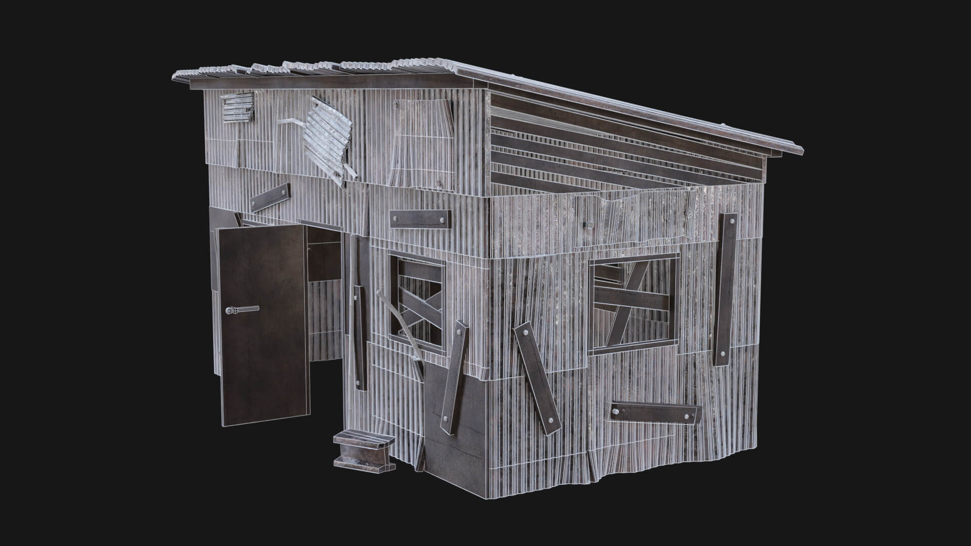 Post Apo Improvised House Shelter Collection - 3D Model by Enterables
