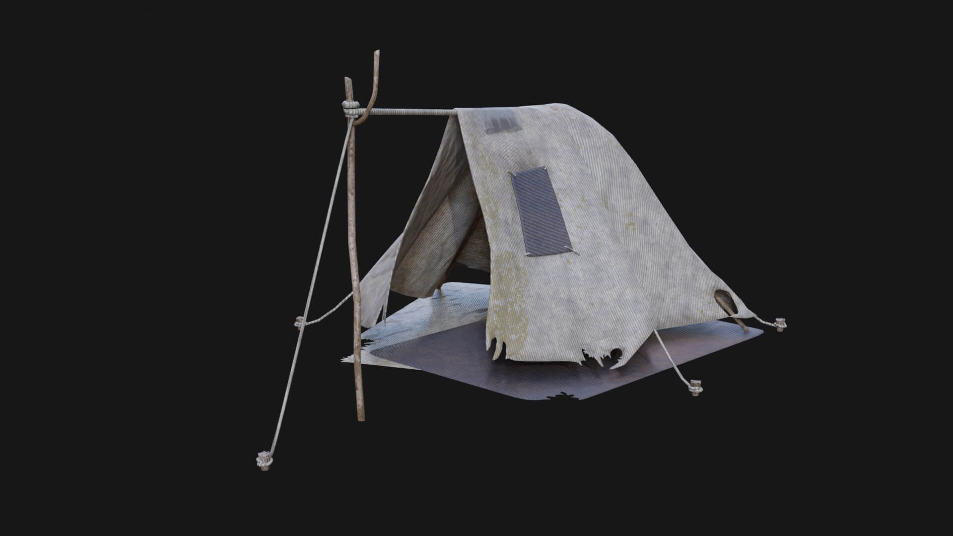 Post Apo Improvised Tent Shelter Collection - 3D Model by Enterables