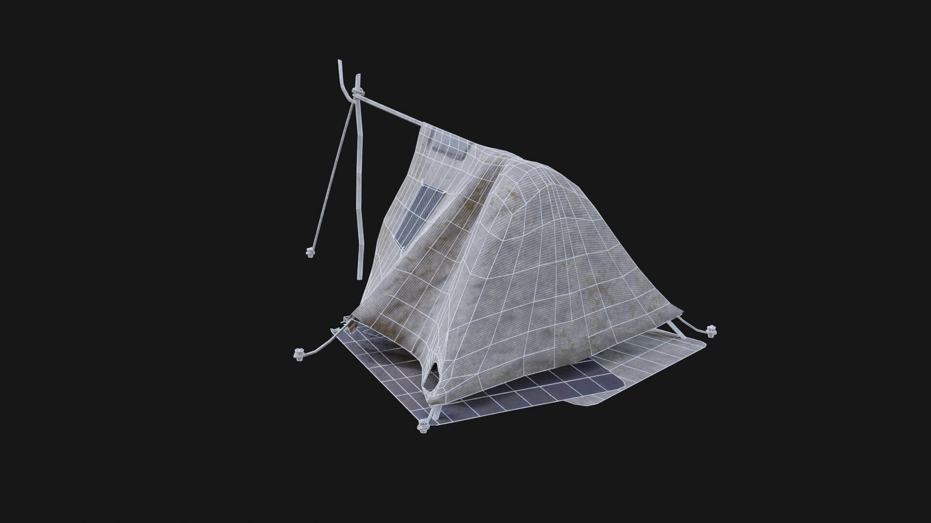 Post Apo Improvised Tent Shelter Collection - 3D Model by Enterables
