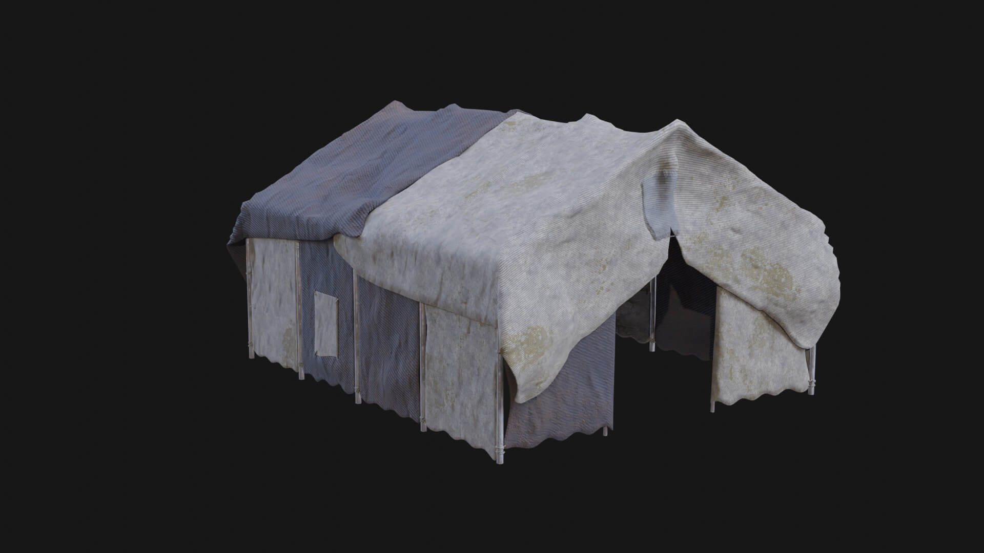 Post Apo Improvised Tent Shelter Collection - 3D Model by Enterables