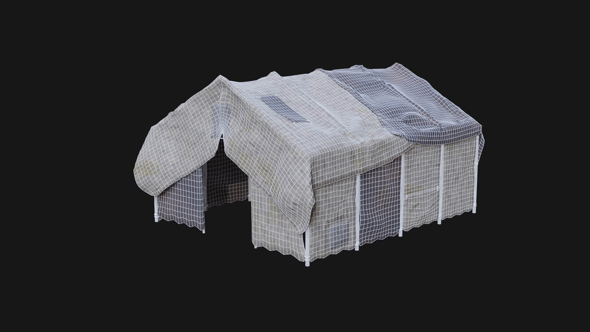 Post Apo Improvised Tent Shelter Collection - 3D Model by Enterables