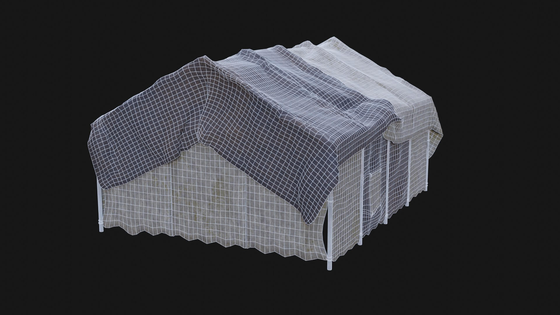 Post Apo Improvised Tent Shelter Collection - 3D Model by Enterables