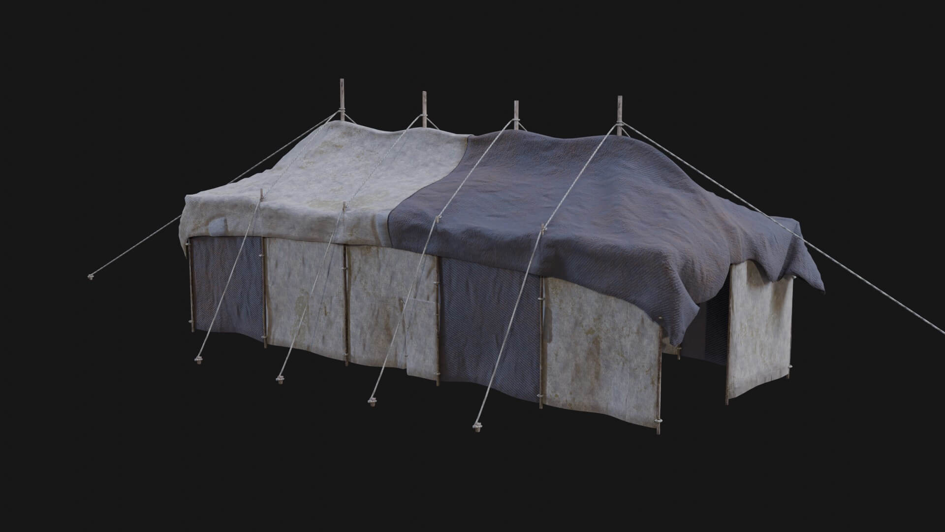 Post Apo Improvised Tent Shelter Collection - 3D Model by Enterables