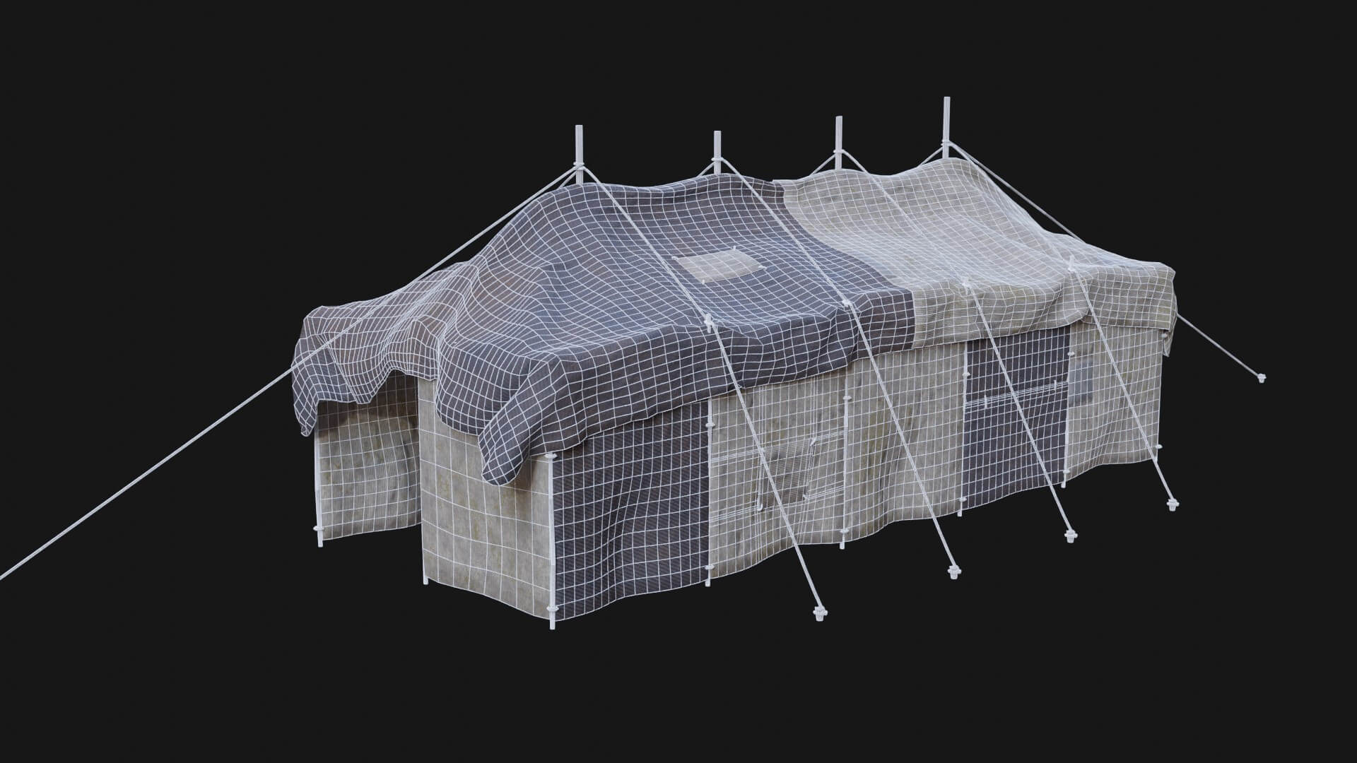 Post Apo Improvised Tent Shelter Collection - 3D Model by Enterables