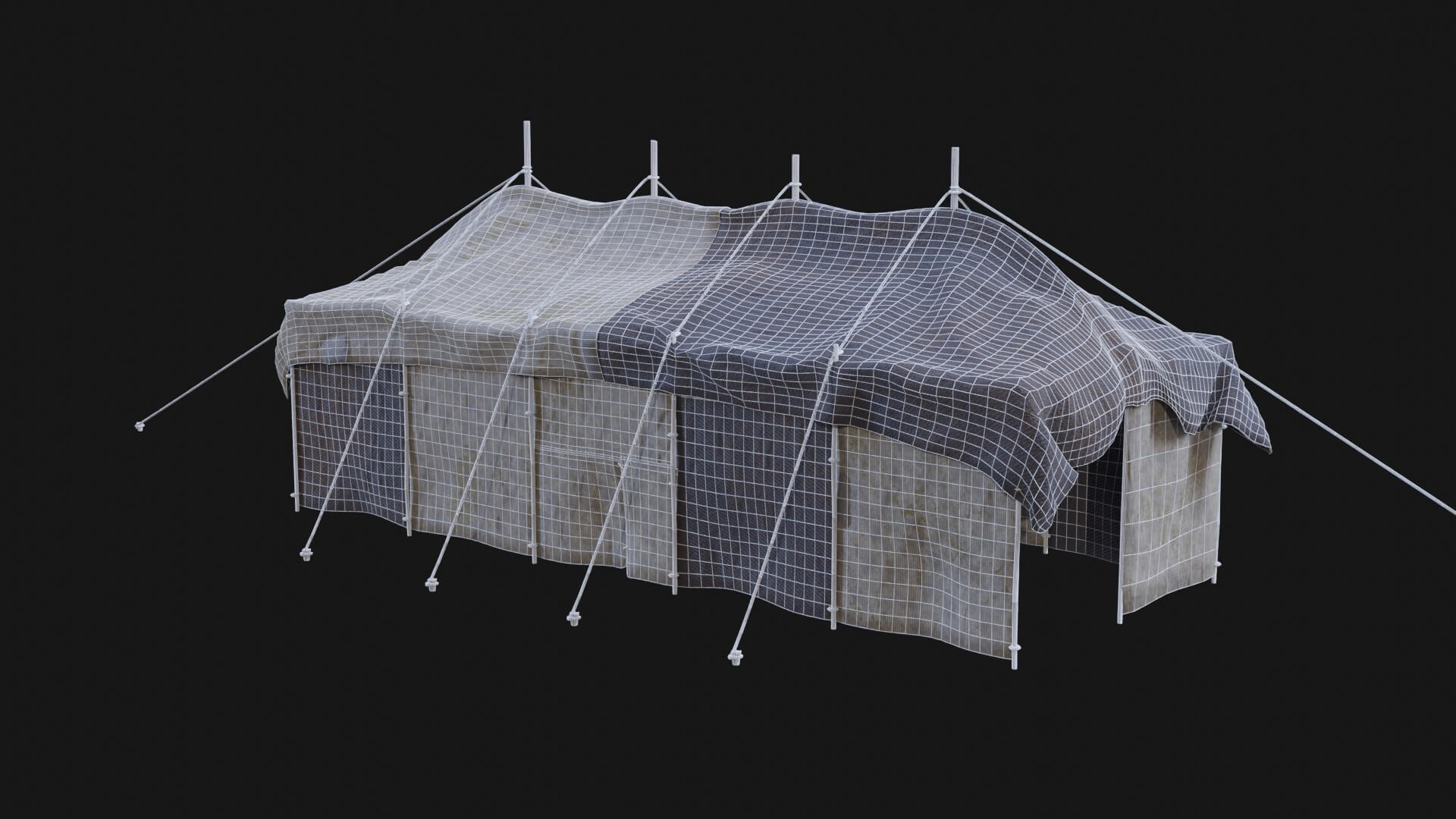 Post Apo Improvised Tent Shelter Collection - 3D Model by Enterables