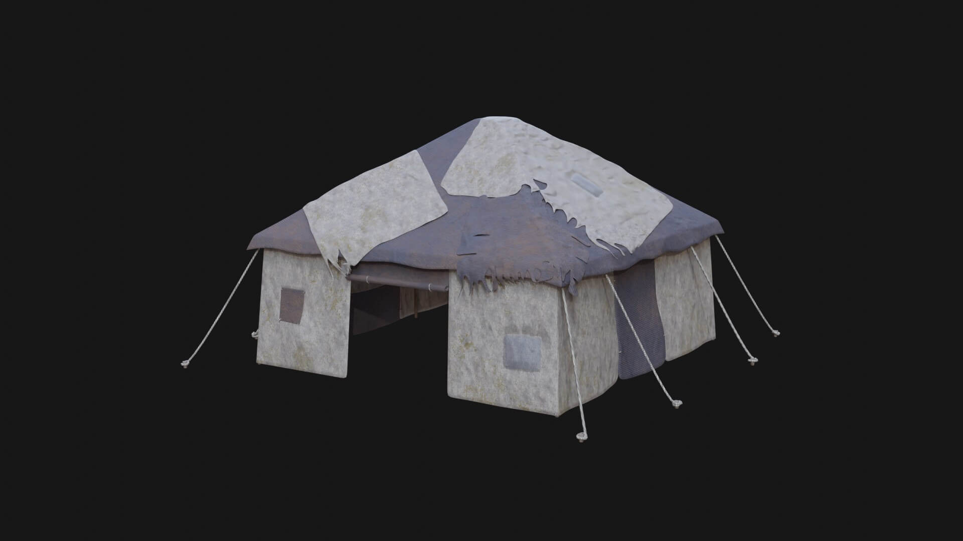 Post Apo Improvised Tent Shelter Collection - 3D Model by Enterables