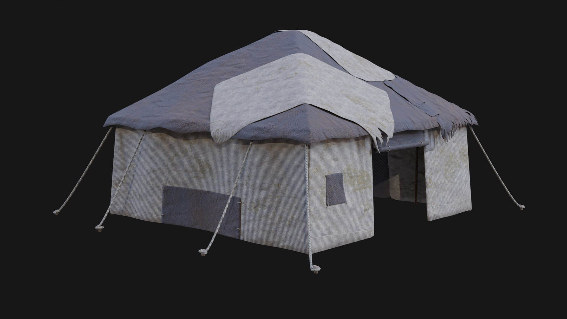 Post Apo Improvised Tent Shelter Collection - 3D Model by Enterables