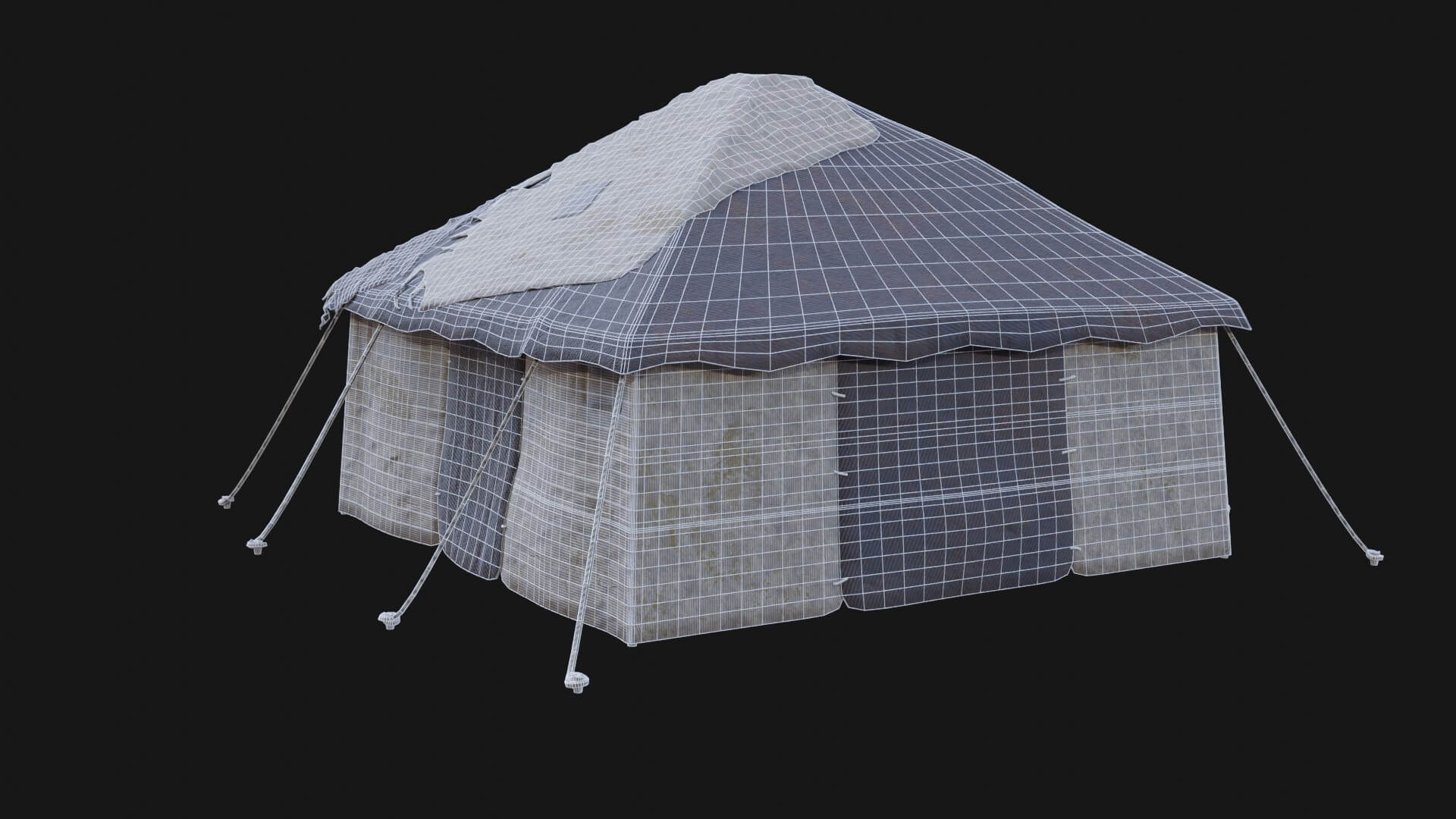 Post Apo Improvised Tent Shelter Collection - 3D Model by Enterables