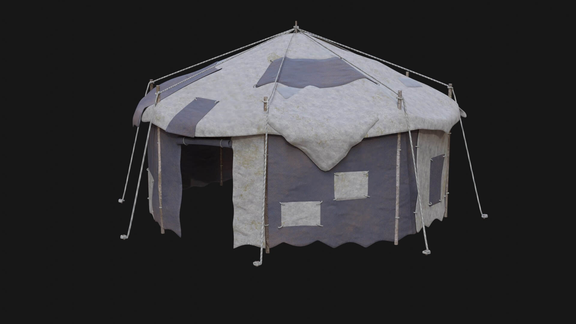 Post Apo Improvised Tent Shelter Collection - 3D Model by Enterables