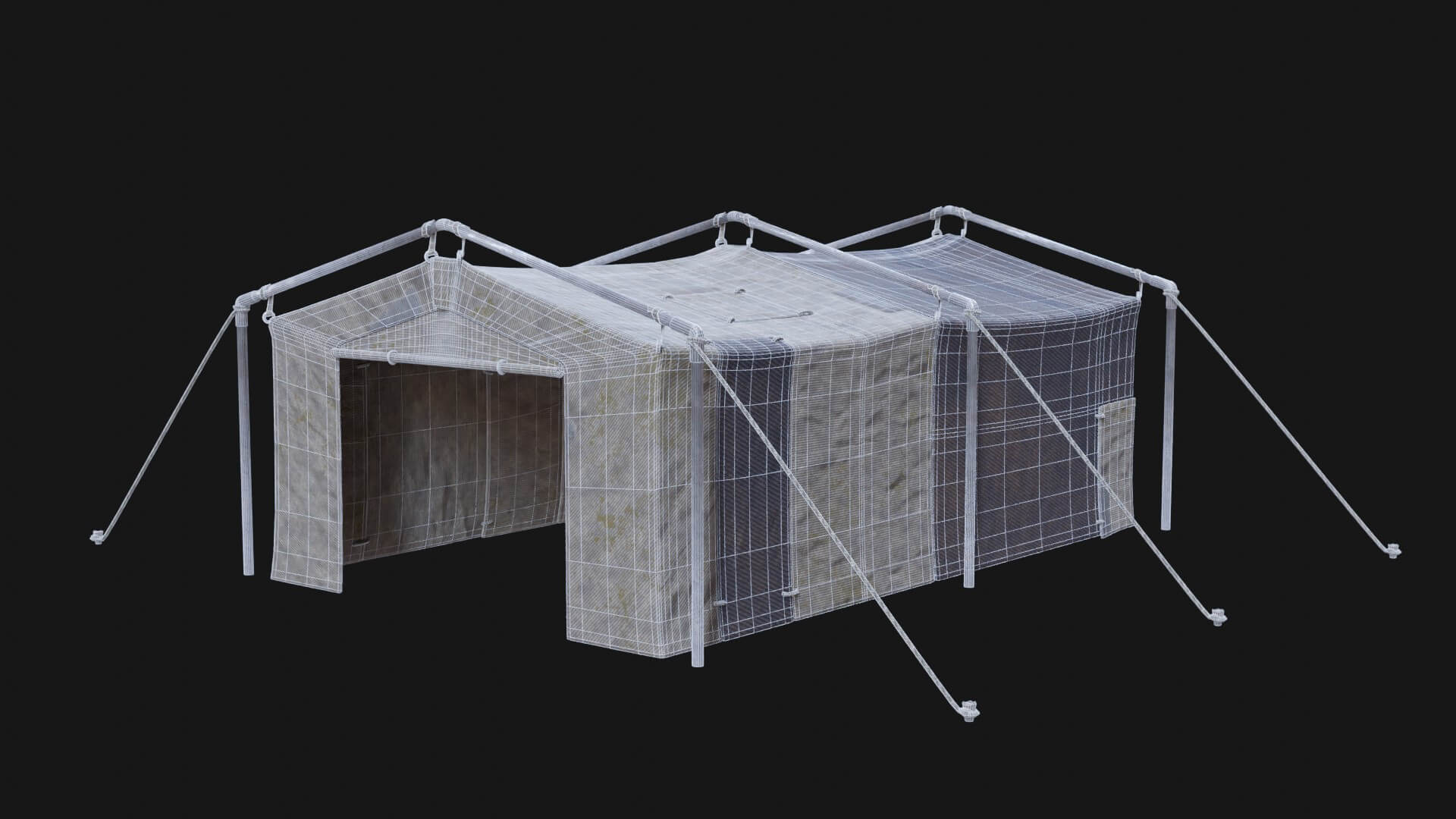 Post Apo Improvised Tent Shelter Collection - 3D Model by Enterables