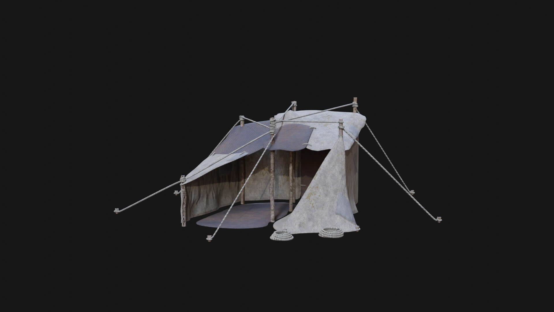 Post Apo Improvised Tent Shelter Collection - 3D Model by Enterables