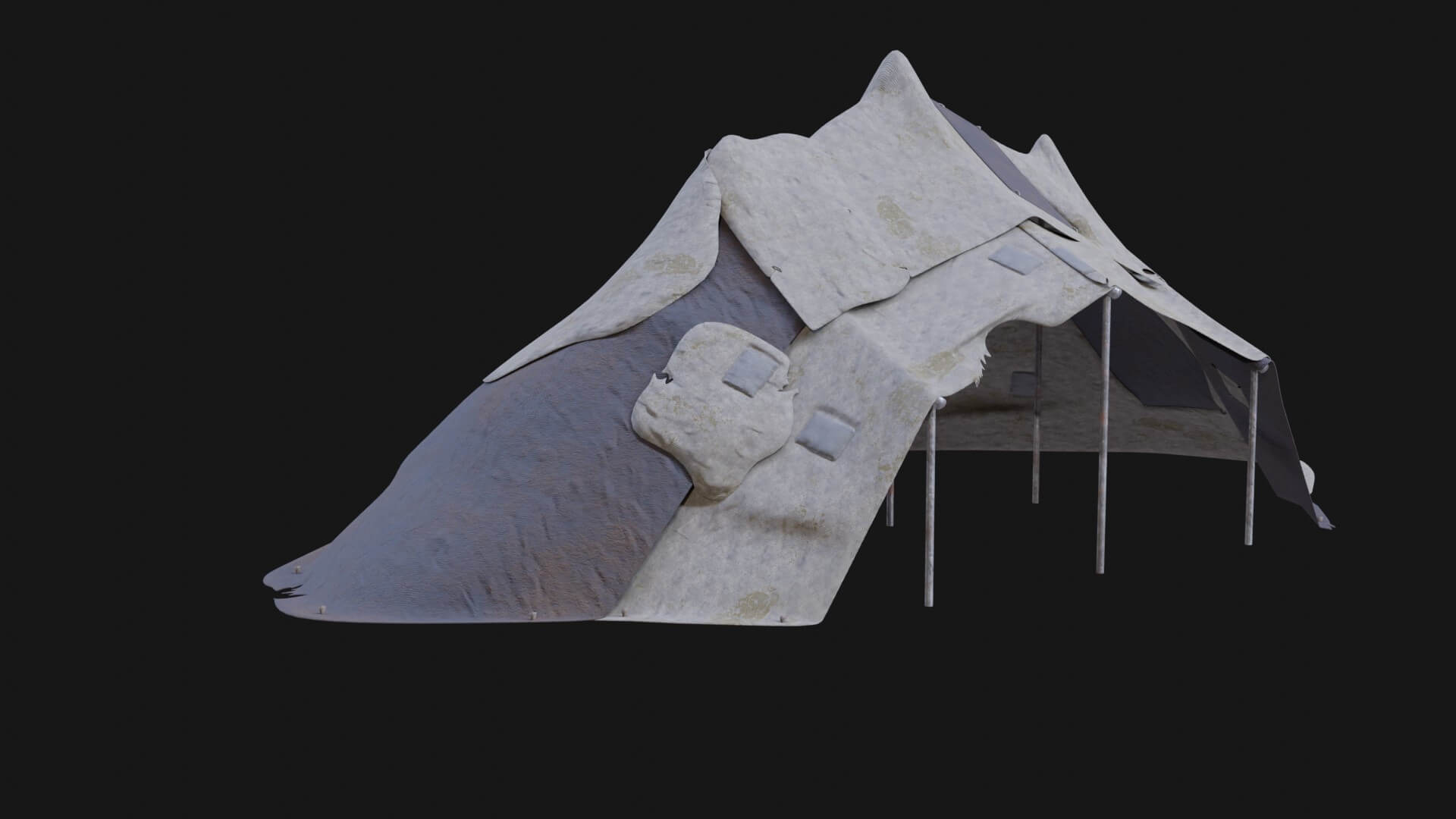 Post Apo Improvised Tent Shelter Collection - 3D Model by Enterables
