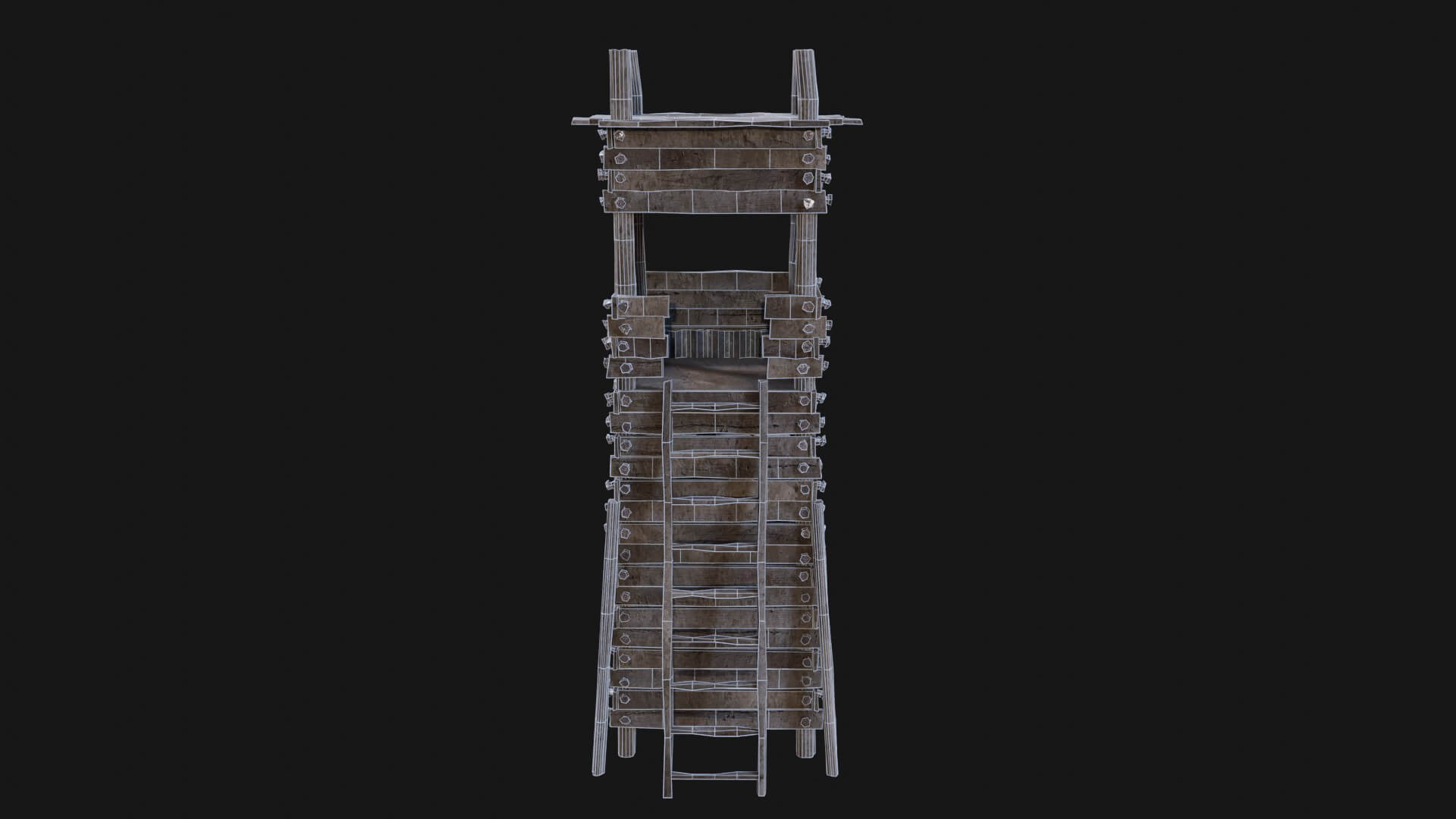 Post Apo Improvised Watchtower Shelter Collection - 3D Model by Enterables