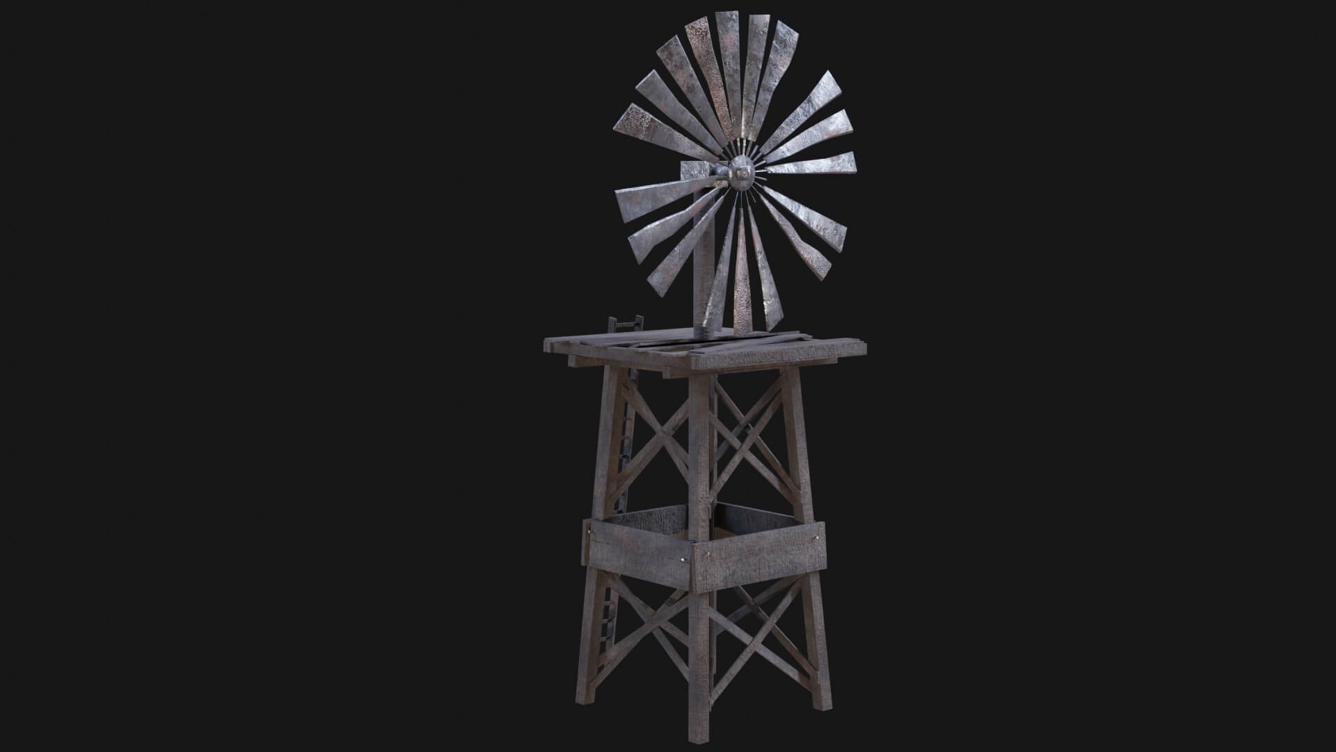 Post Apo Improvised Windmill Turbine Collection - 3D Model by Enterables