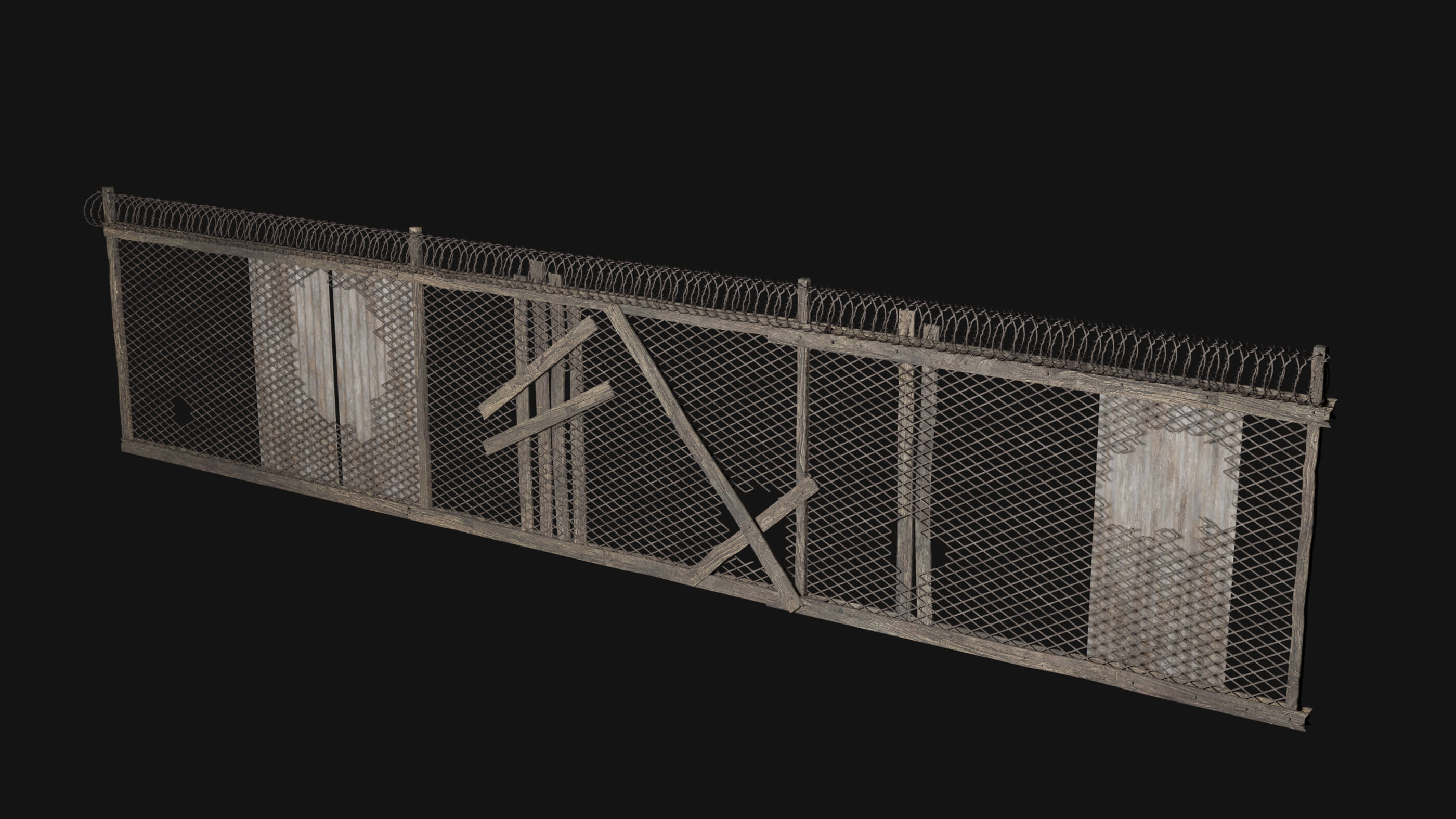 Post Apo Palisade Fence Improvised Barricade Collection - 3D Model by ...