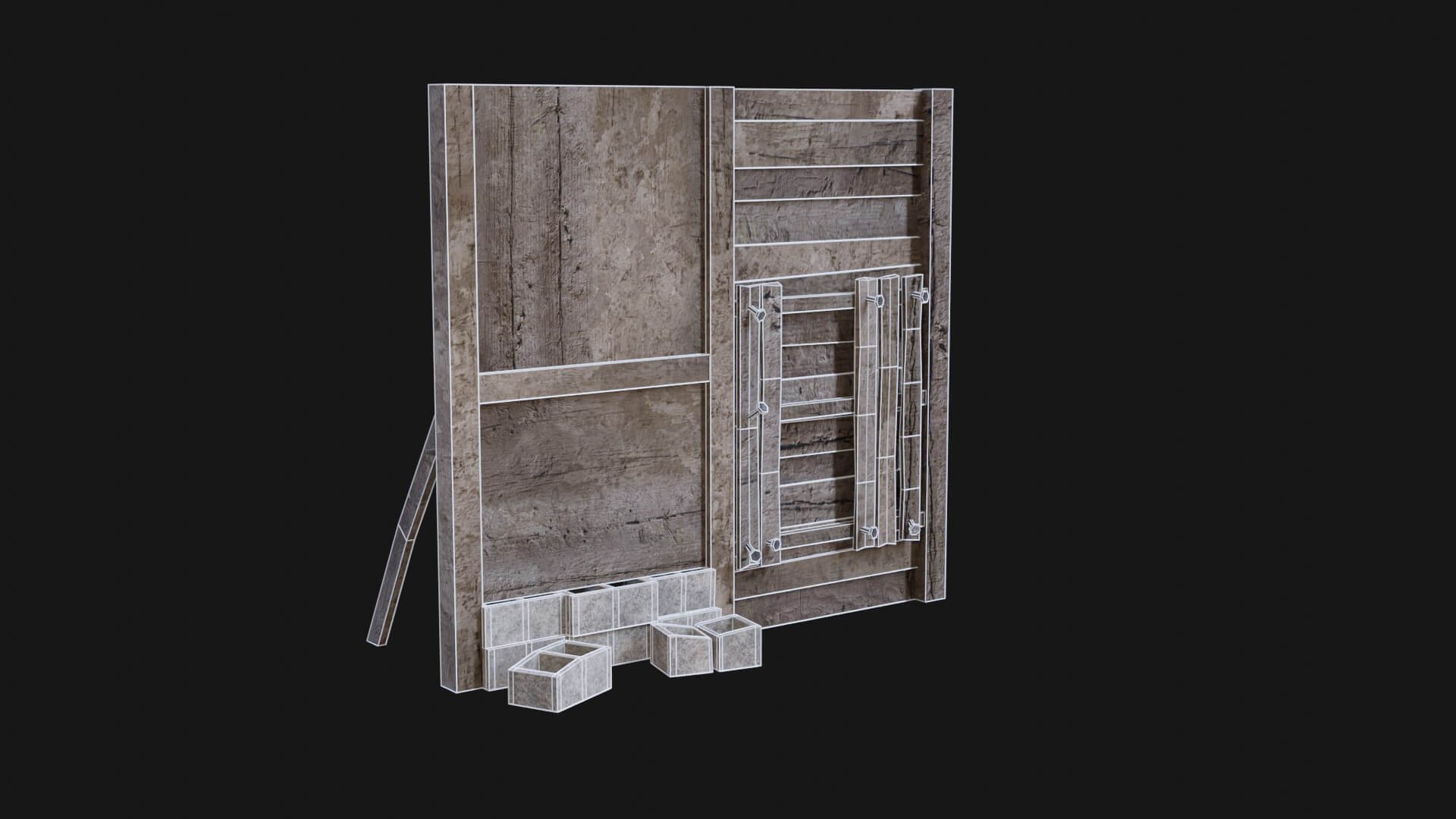 Post Apo Palisade Fence Improvised Barrier Collection - 3D Model by ...