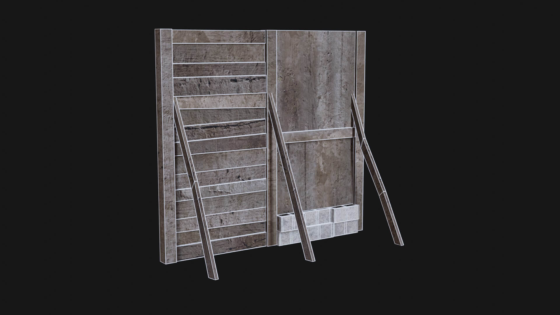 Post Apo Palisade Fence Improvised Barrier Collection - 3D Model by ...