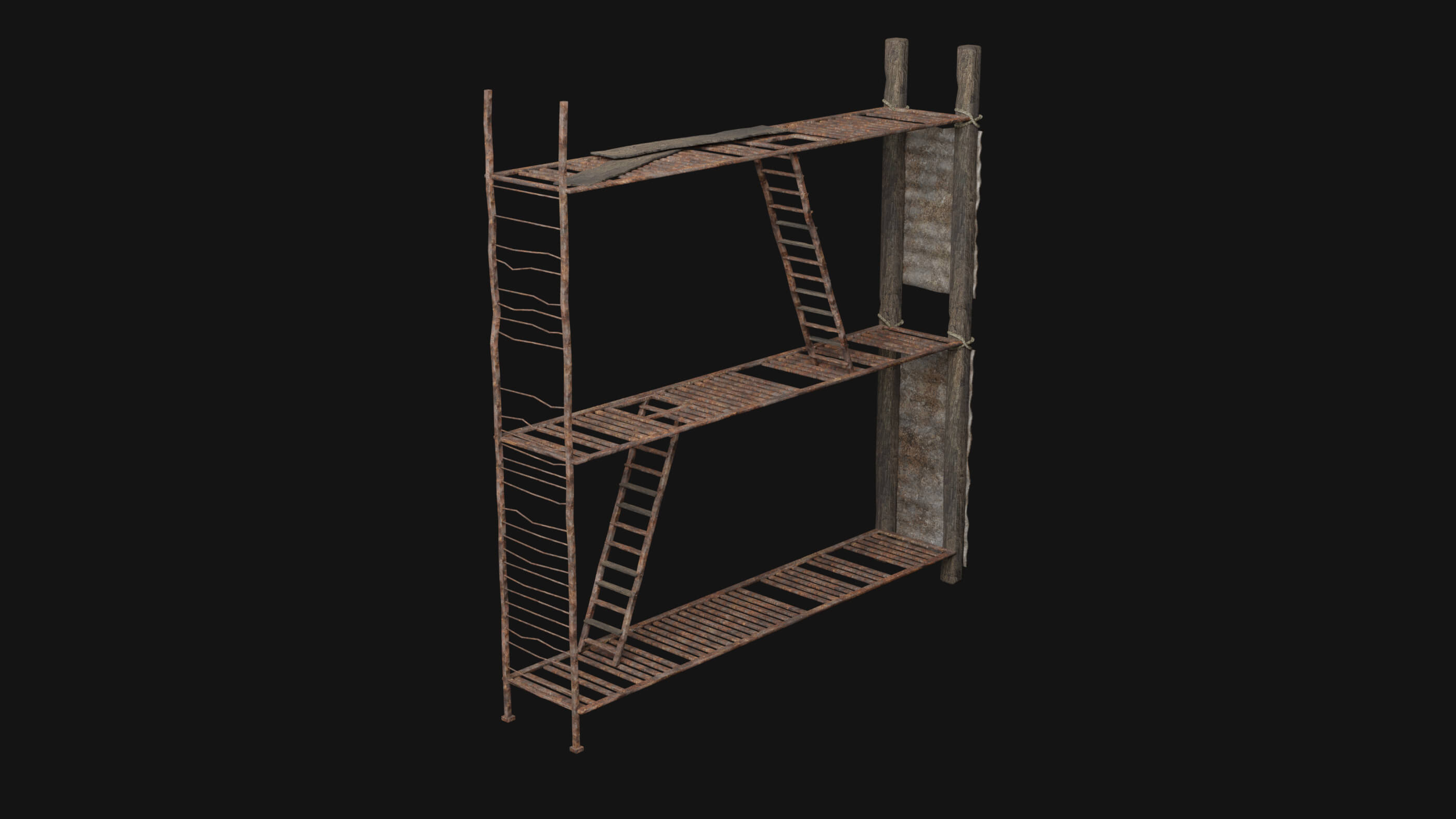 Post Apo Platform Watchtower Scaffolding Collection - 3D Model by ...