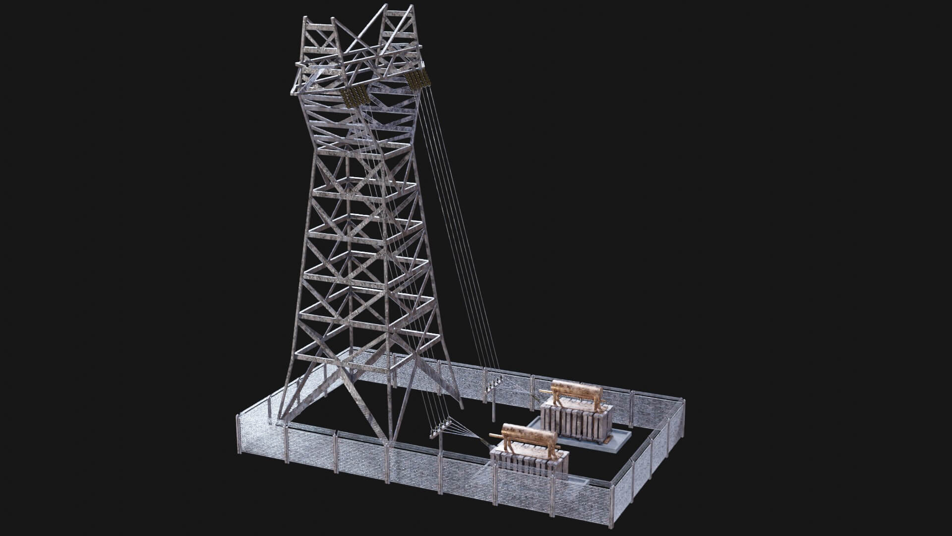 Post Apo Power Station Energy Generator Collection - 3D Model by Enterables