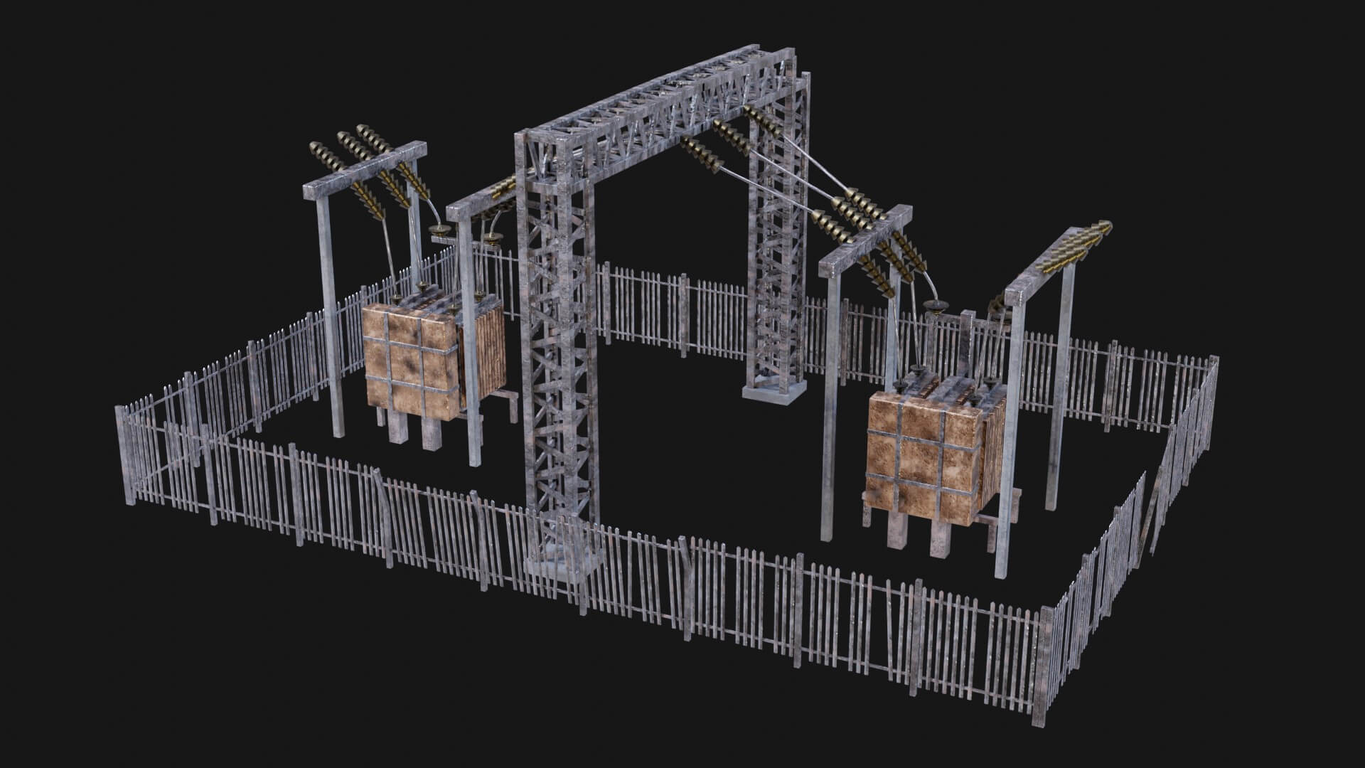 Post Apo Power Station Energy Generator Collection - 3D Model by Enterables