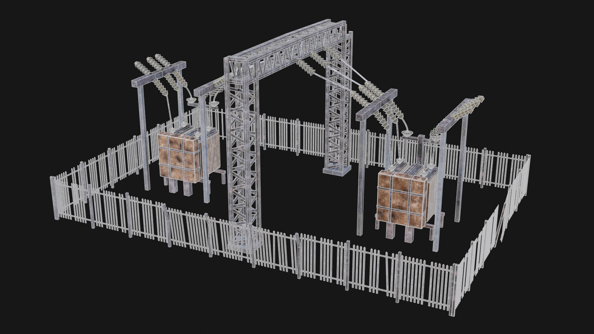 Post Apo Power Station Energy Generator Collection - 3D Model by Enterables