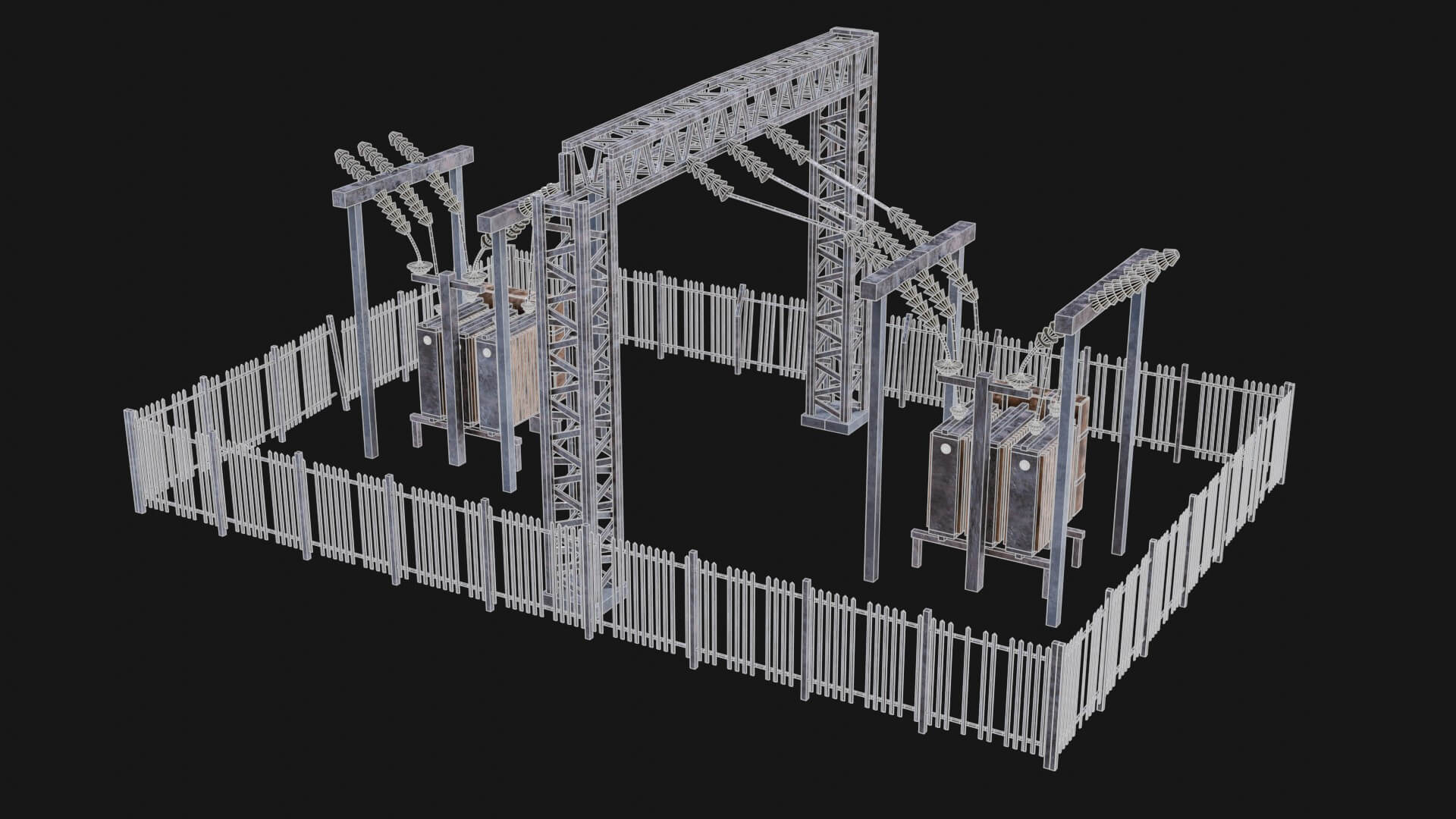 Post Apo Power Station Energy Generator Collection - 3D Model by Enterables