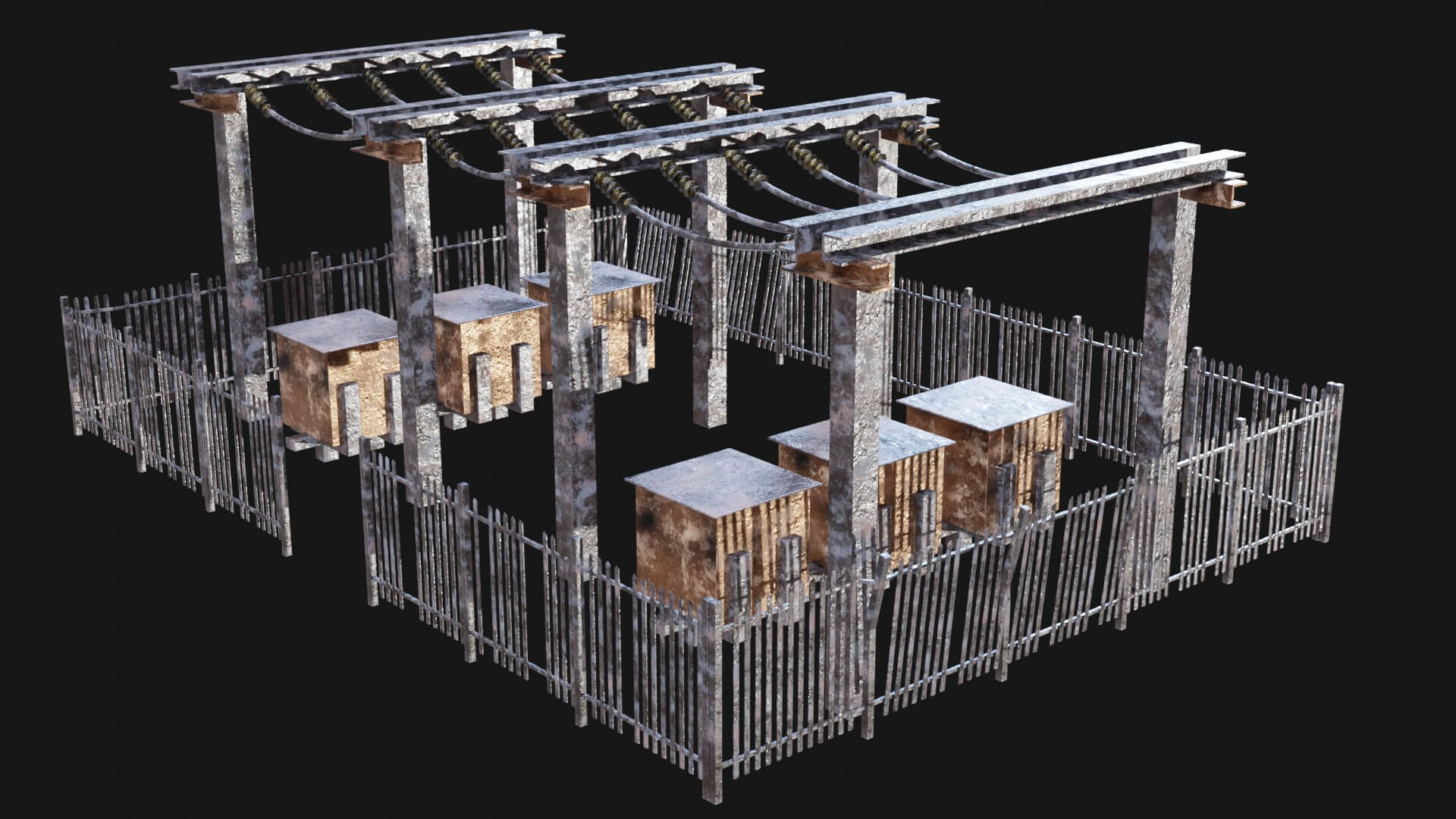 Post Apo Power Station Energy Generator Collection - 3D Model by Enterables