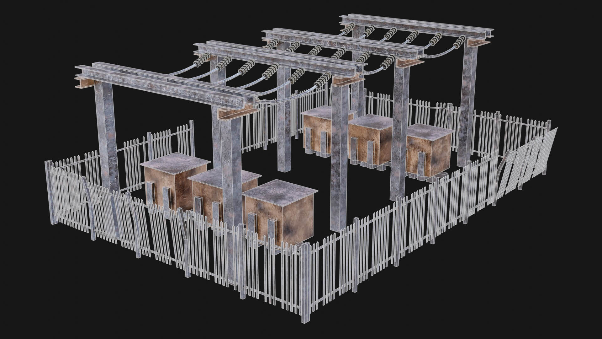Post Apo Power Station Energy Generator Collection - 3D Model by Enterables