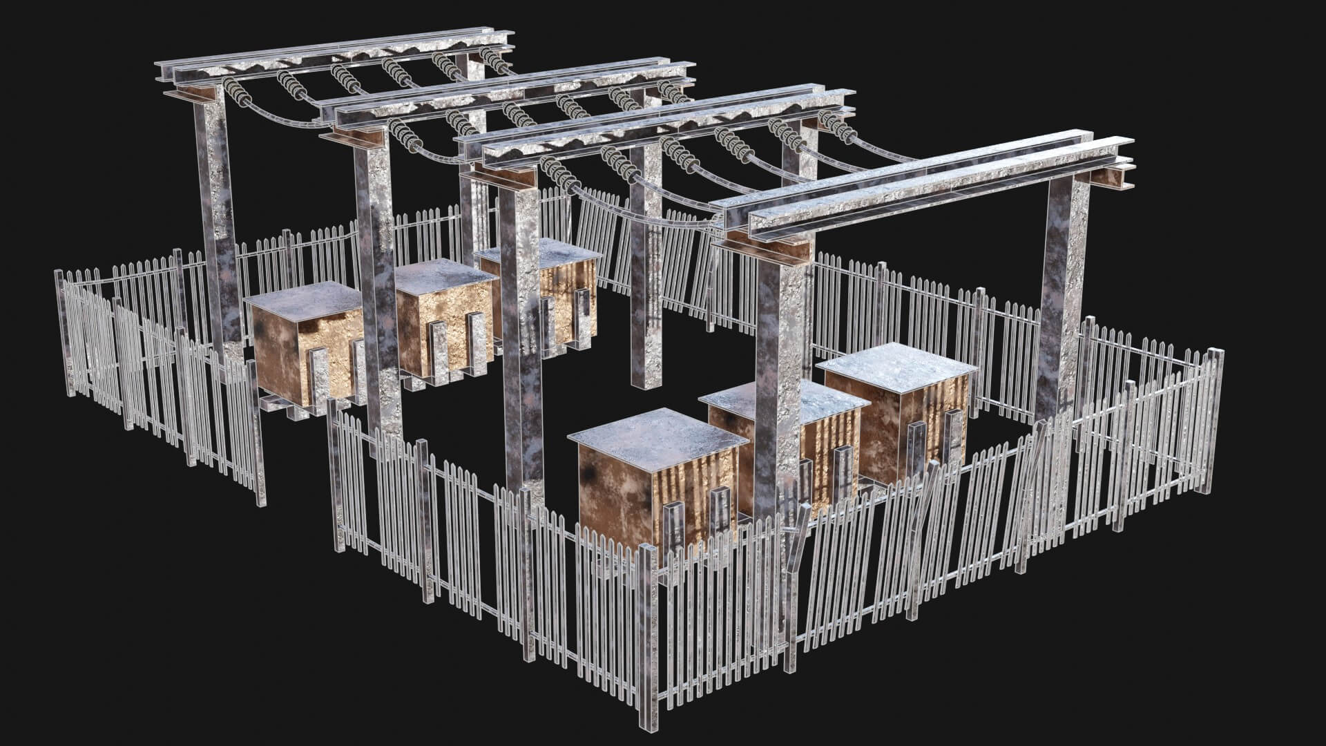 Post Apo Power Station Energy Generator Collection - 3D Model by Enterables