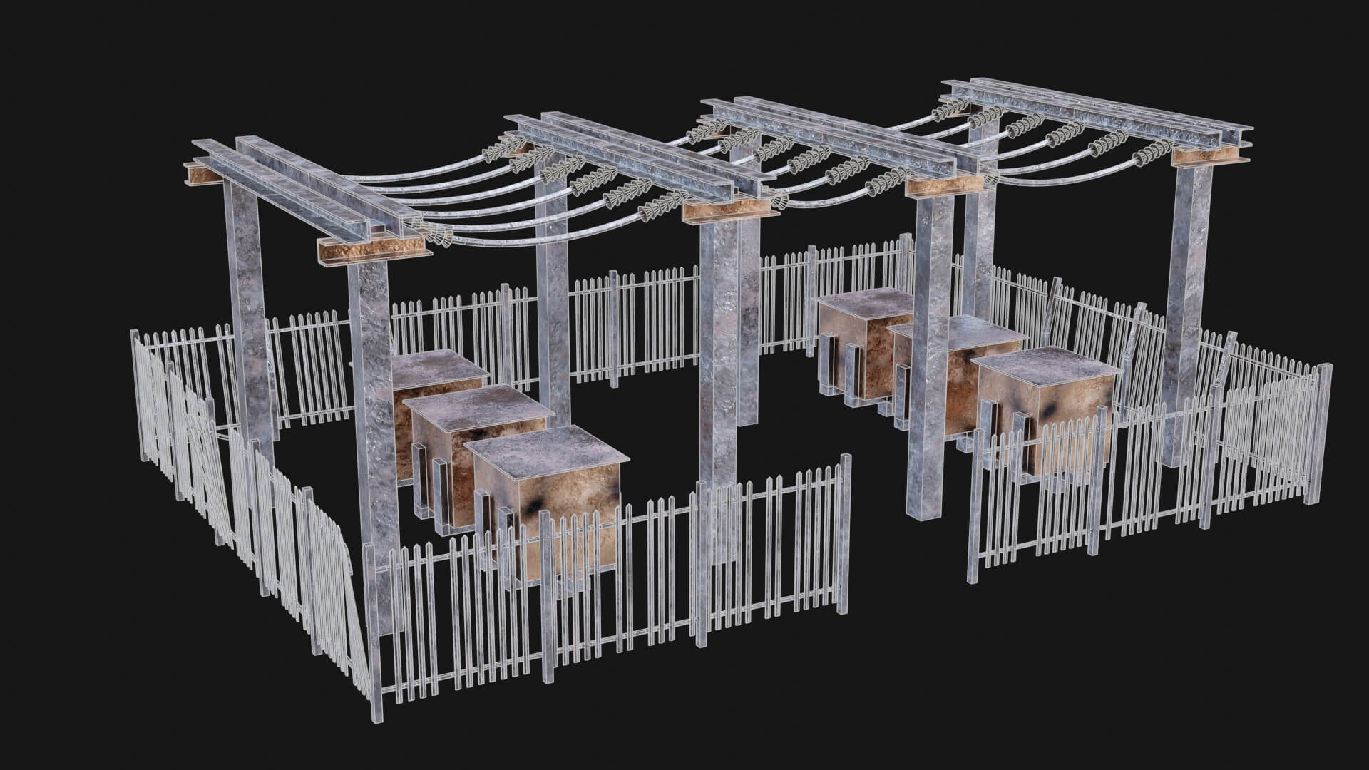 Post Apo Power Station Energy Generator Collection - 3D Model by Enterables