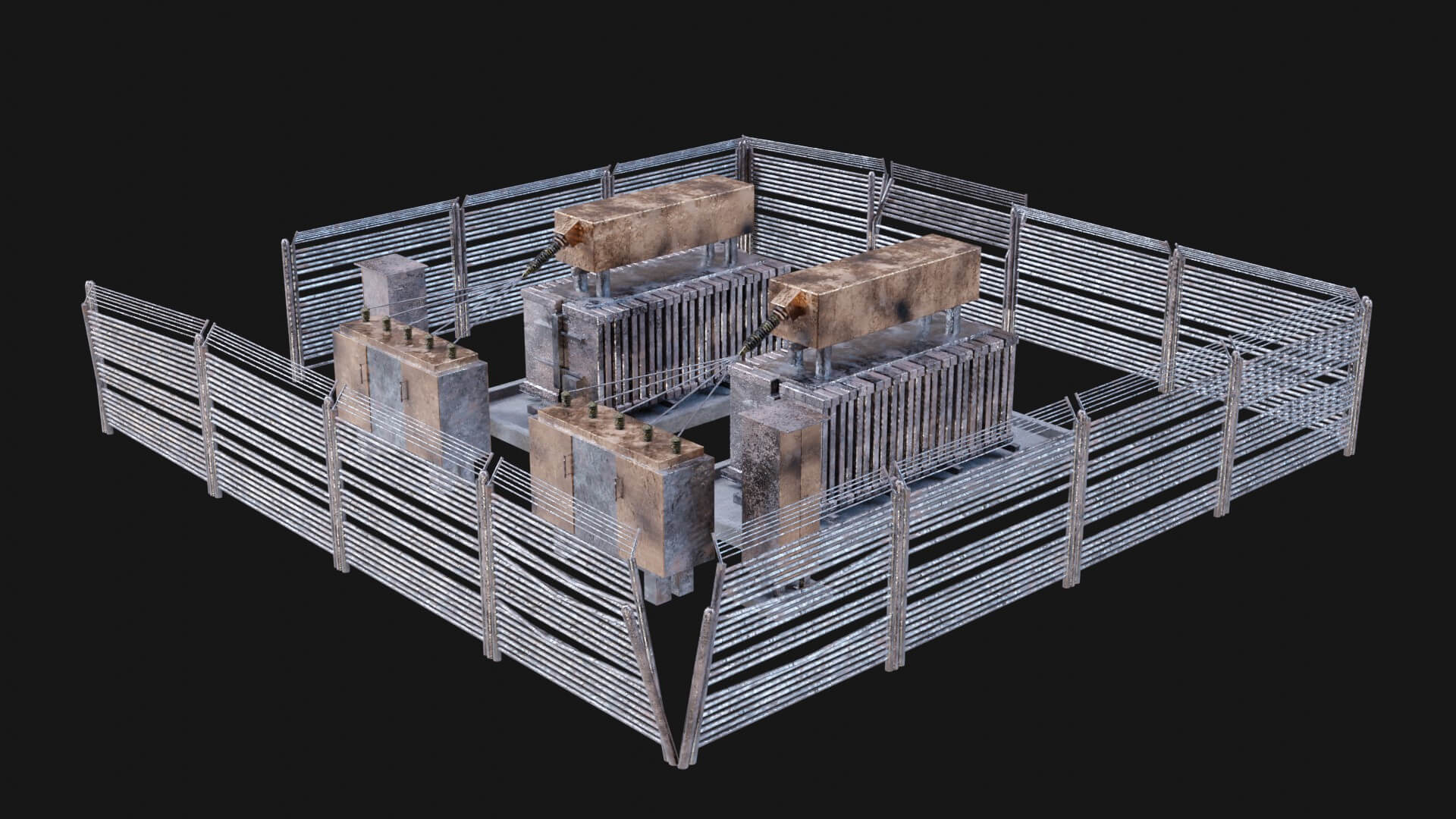 Post Apo Power Station Energy Generator Collection - 3D Model by Enterables