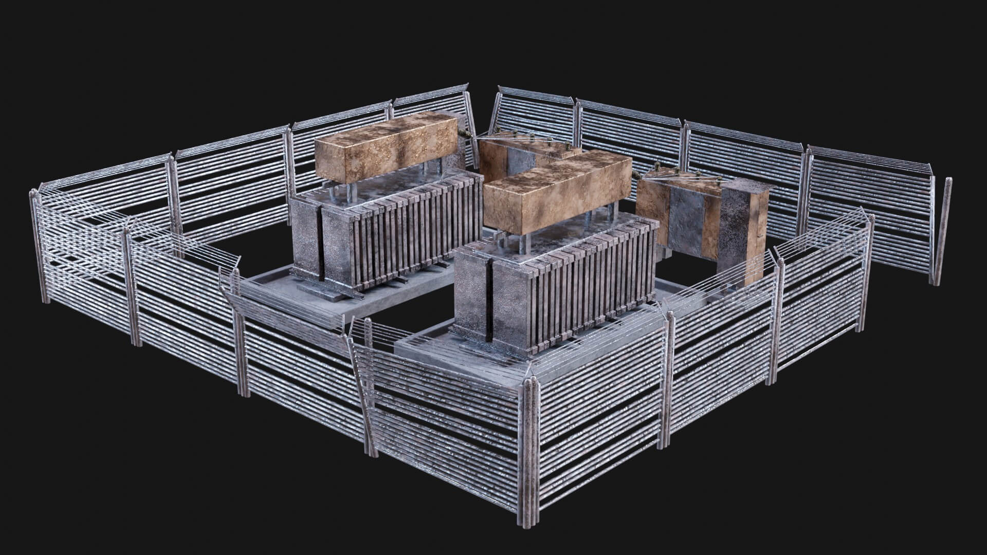 Post Apo Power Station Energy Generator Collection - 3D Model by Enterables