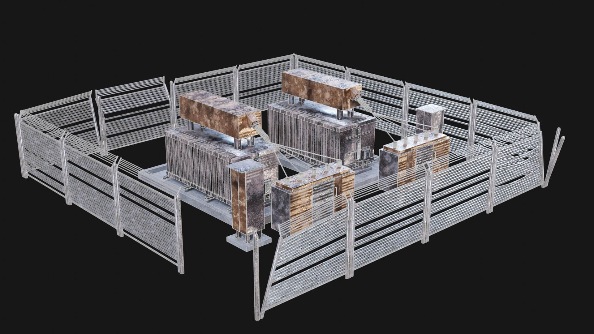 Post Apo Power Station Energy Generator Collection - 3D Model by Enterables