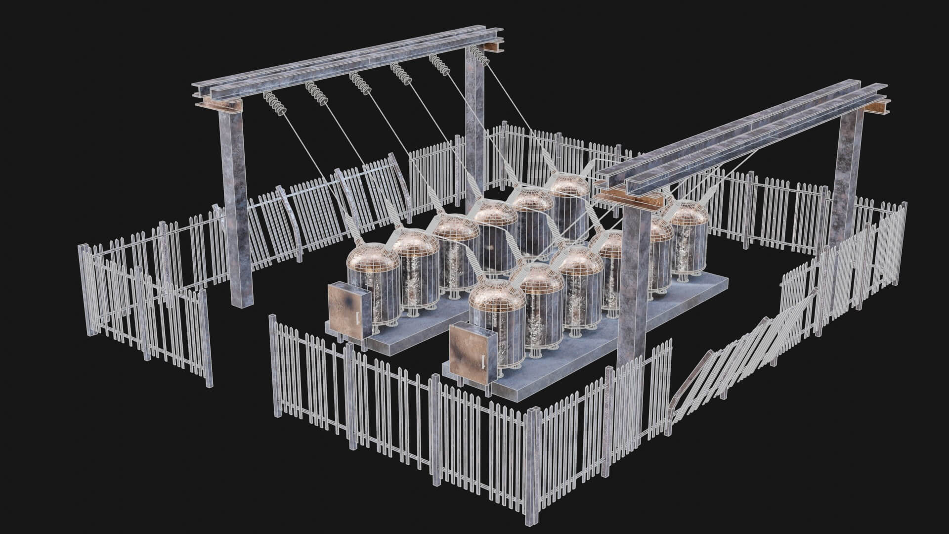 Post Apo Power Station Energy Generator Collection - 3D Model by Enterables