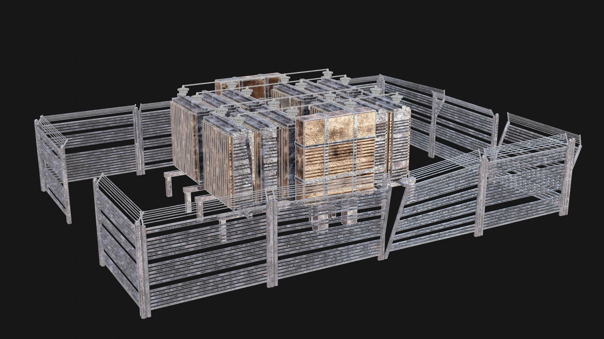 Post Apo Power Station Energy Generator Collection - 3D Model by Enterables