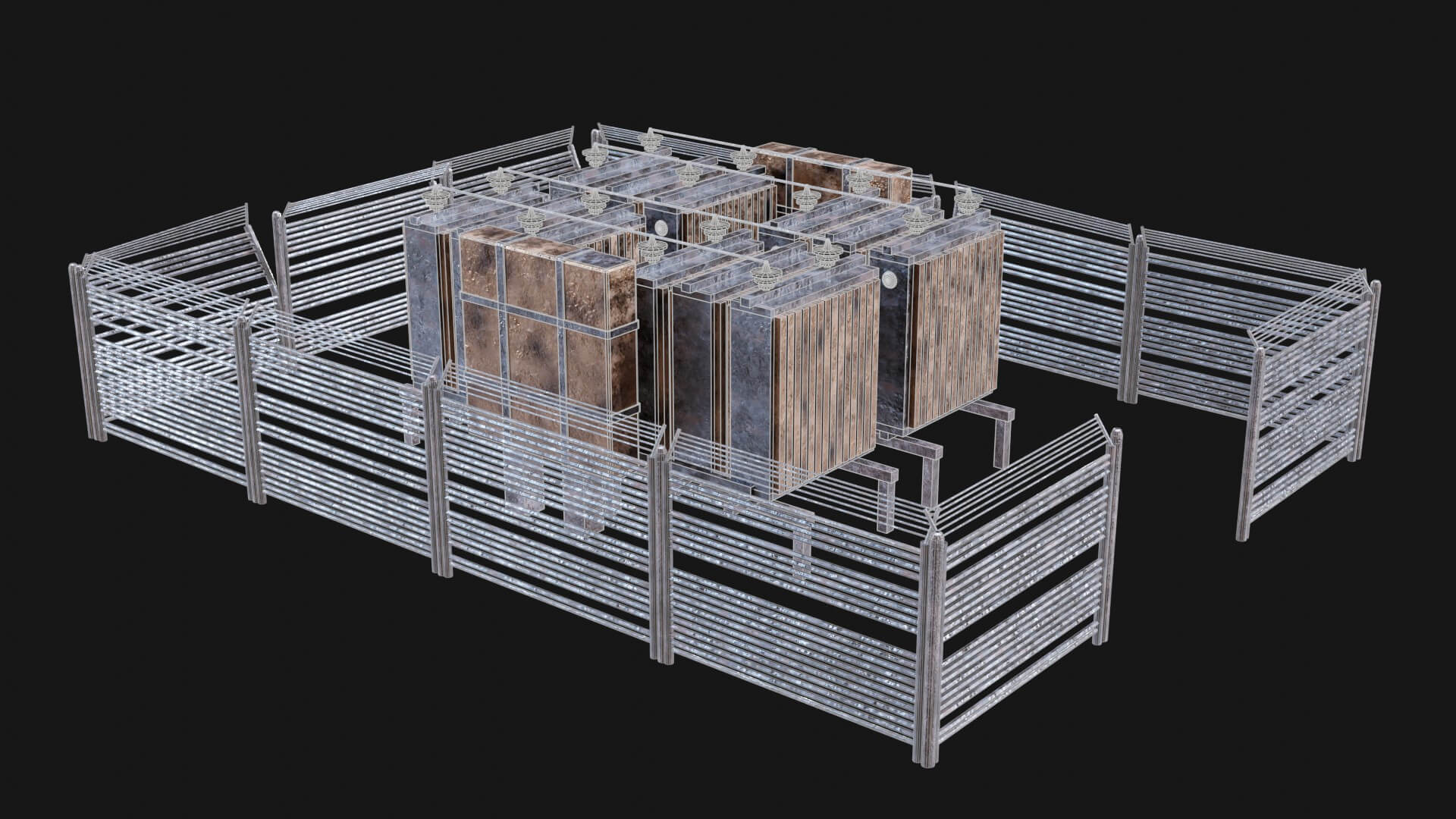 Post Apo Power Station Energy Generator Collection - 3D Model by Enterables