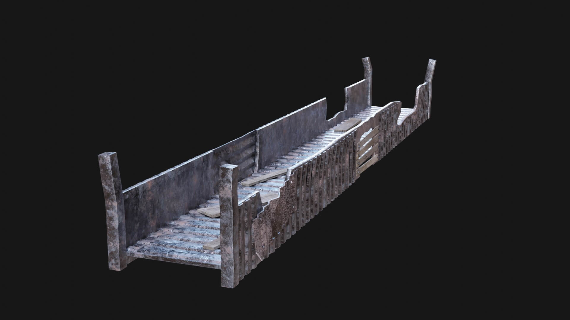 Post Apo Road Bridge Collection - 3D Model by Enterables