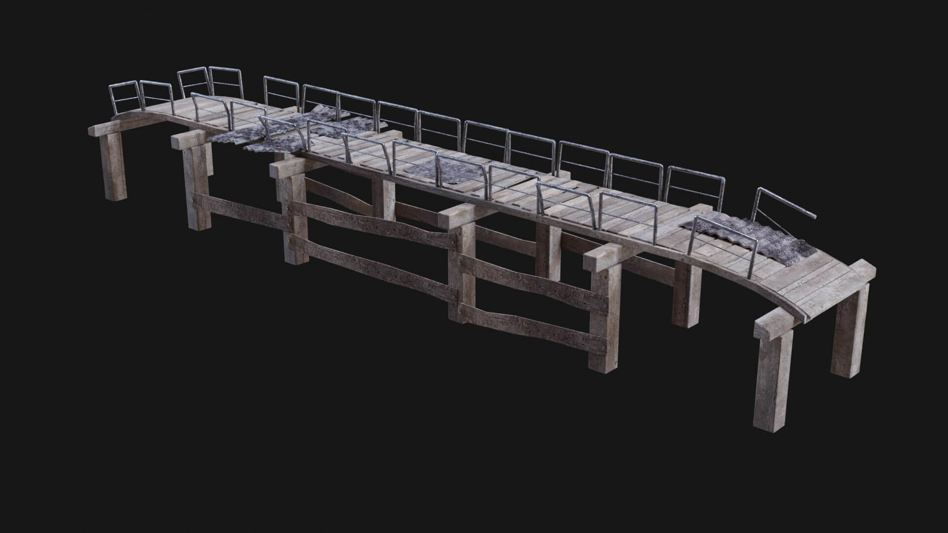 Post Apo Road Bridge Collection - 3D Model by Enterables