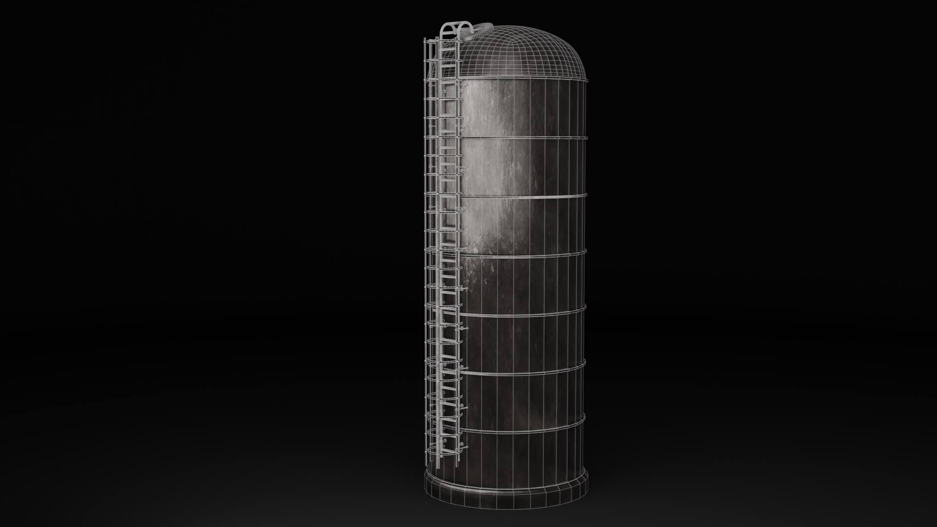 Post Apo Silo Container Tank Collection - 3D Model by Enterables