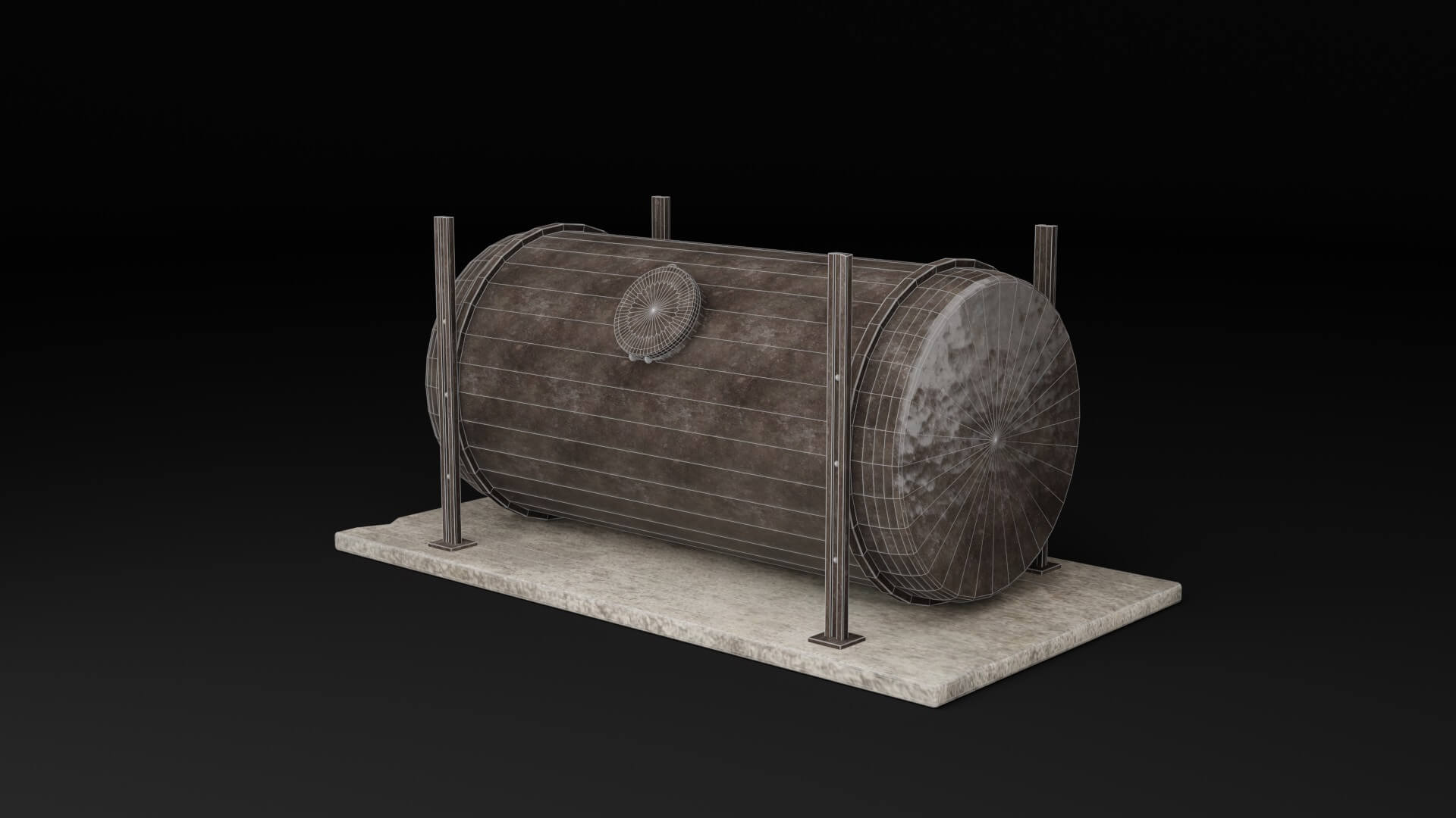 Post Apo Silo Container Tank Collection - 3D Model by Enterables