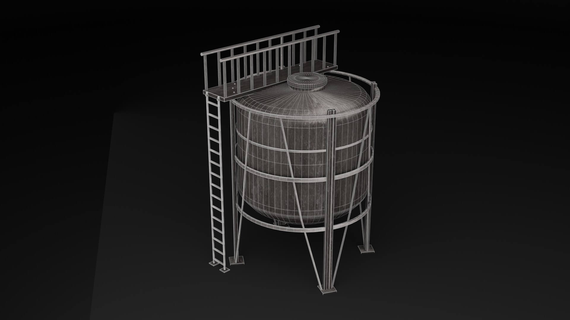 Post Apo Silo Container Tank Collection - 3D Model by Enterables