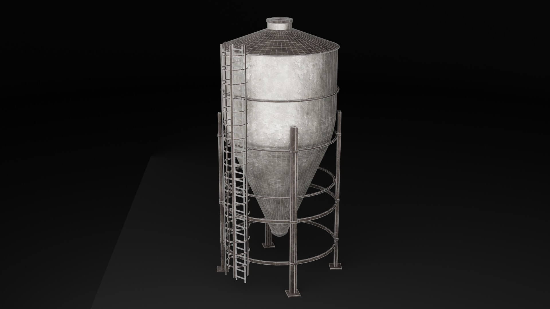 Post Apo Silo Container Tank Collection - 3D Model by Enterables