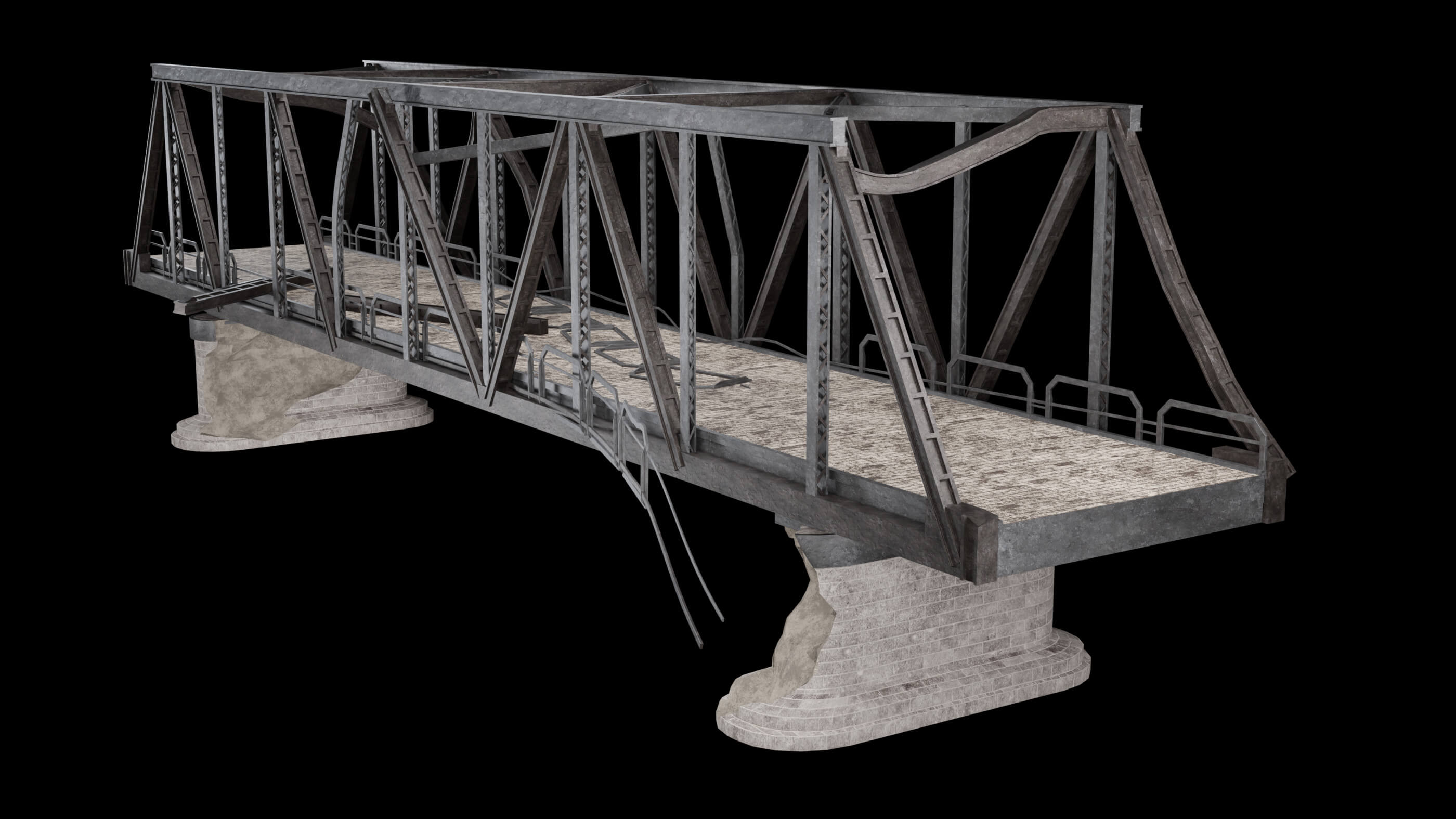 Post Apo Steel Bridge Collection - 3D Model by Enterables