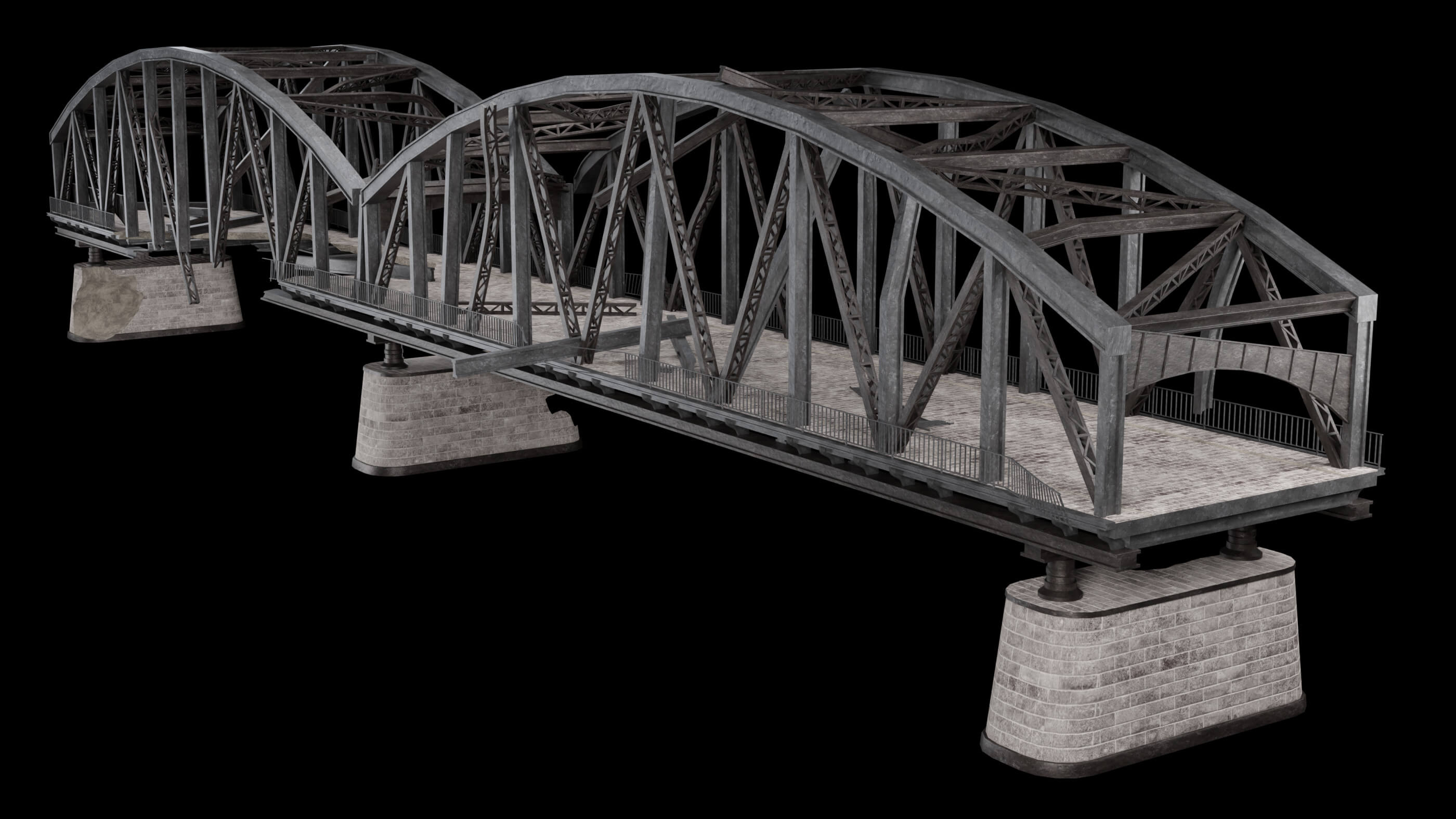 Post Apo Steel Bridge Collection - 3D Model by Enterables