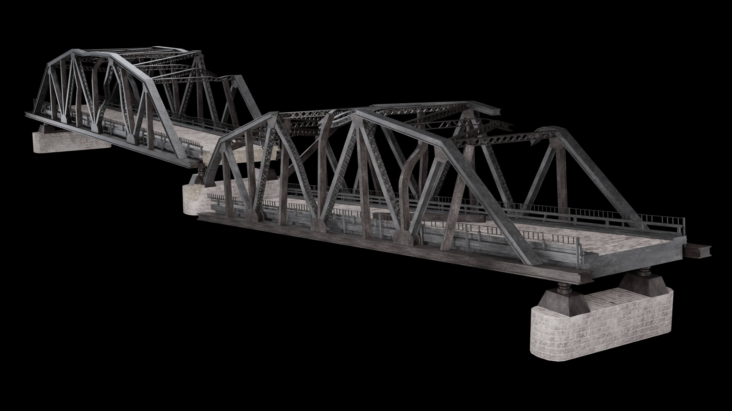 Post Apo Steel Bridge Collection - 3D Model by Enterables